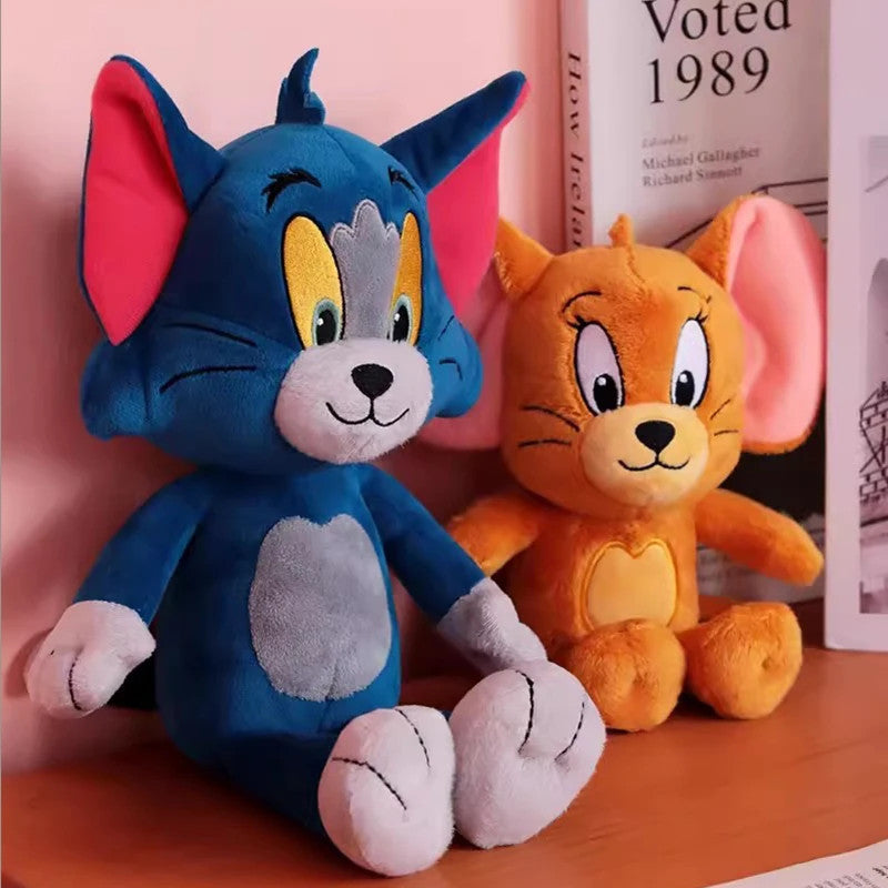 Cute Cat & Mouse Plush Toy Set – Soft Stuffed Cartoon Dolls