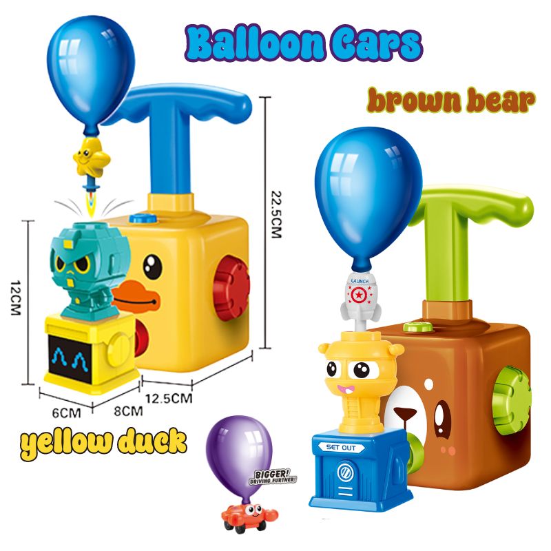 Balloon-Powered Car & Rocket Launcher Set – busyboard.com.au