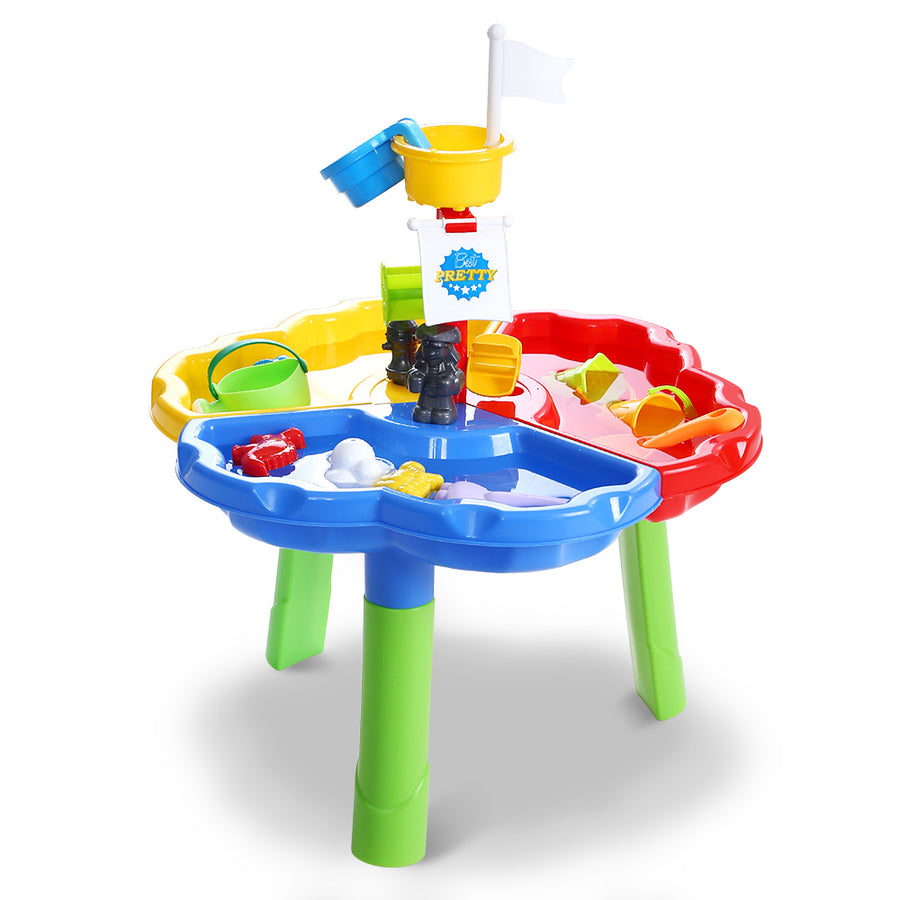 Kids Indoor | Outdoor Sand and Water Play Table with Waterwheel ...