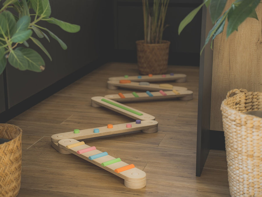 Wooden Sensory Balance Beam Set - Indoor/Outdoor Balance Training ...